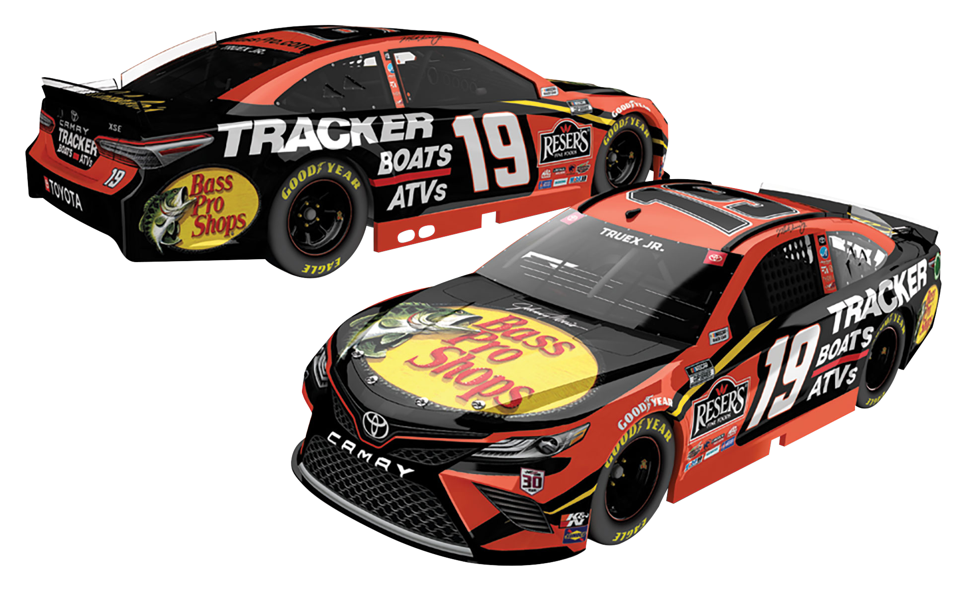 NASCAR Martin Truex Jr. #19 Bass Pro Shops Black Rifle Coffee Company 1 ...